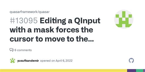 Editing A Qinput With A Mask Forces The Cursor To Move To The End
