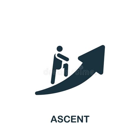 Ascent Icon Monochrome Simple Sign From Performance Collection Stock Vector Illustration Of