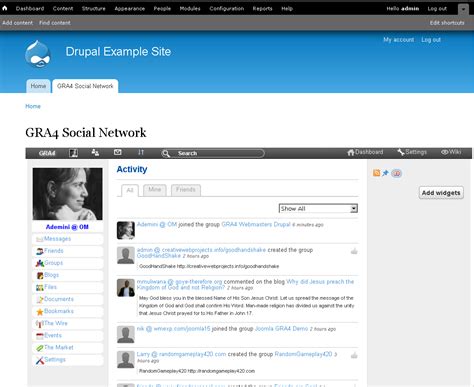 GRA4 Social Network For Drupal Drupal Org