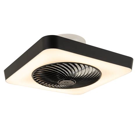 Smarter Deckenventilator Eckig Schwarz Inkl Led Dimmbar Hornbach