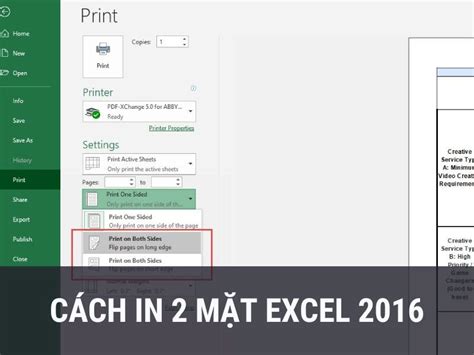 Cách In 2 Mặt Excel 2016 đơn Giản Nhất