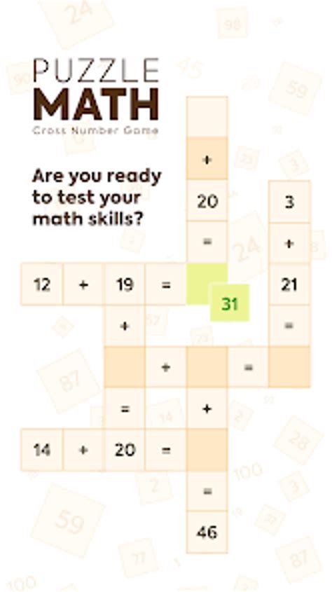 Puzzle Math Cross Number Game สำหรับ Android ดาวน์โหลด