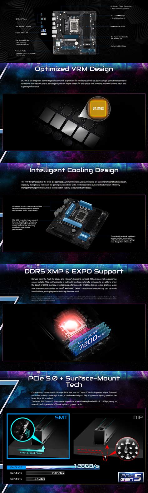 Asrock B760m Pg Lightning Lga 1700 Matx Motherboard Au