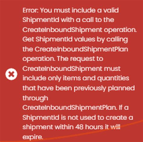 Fba Shipment Error You Must Include A Valid Shipmentid Faq