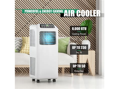 Costway 8 000 Btu Portable Air Conditioner And Dehumidifier Function