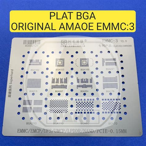 Jual PLAT CETAKAN EMMC 3 UFS NAND UMCP AMAOE ORIGINAL BGA IC PLAT