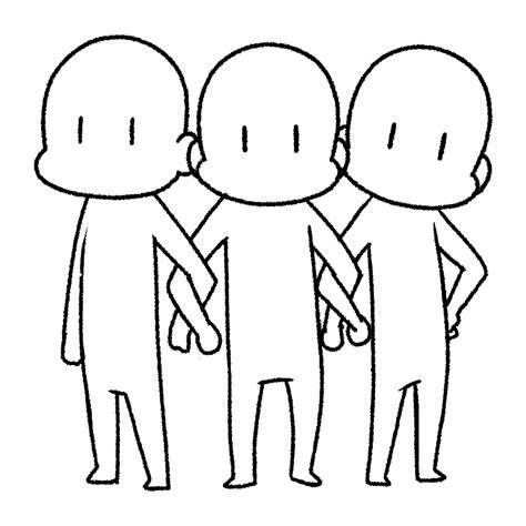 二人で腕を組む まんがのそざい