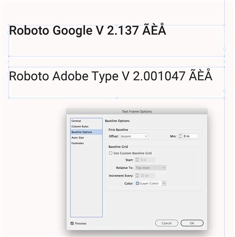 Solved Understanding Indesigns First Baseline Offset Is Adobe