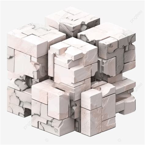 흰색 배경에 있는 입방형 대리석 벽의 3d 렌더링 이미지 가구 재목 내부 Png 일러스트 및 이미지 에 대한 무료 다운로드