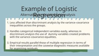 Multiple Discriminant Analysis Logistic Regression Pptx