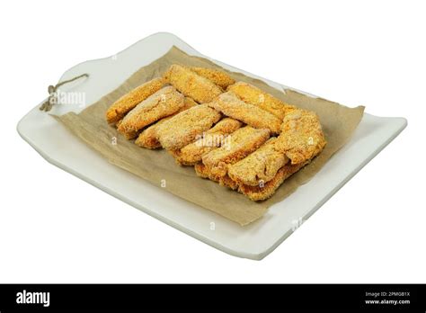 Frozen Breaded Orange Chicken Nugget Sticks Texture In The Market