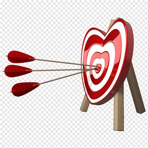 하트 모양의 양궁 양궁 황소의 눈 하트 모양 Png Pngwing