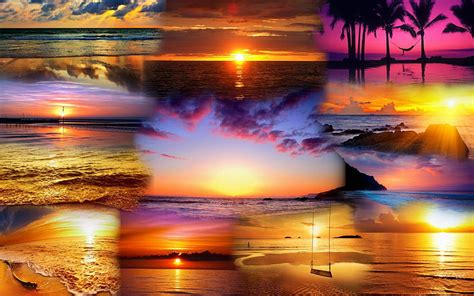 Hd Sunset Collage Wallpapers Peakpx 50 Off