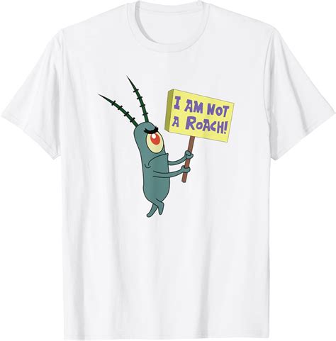 Mademark X Spongebob Squarepants Plankton I Am Not A Roach T Shirt