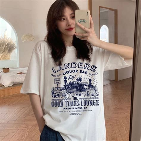 다온이상점 루즈핏티셔츠 루즈핏반팔 여성반팔티셔츠 여자반팔티셔츠 여성 여름 루즈핏 반팔티 1p 프린팅 데일리 티셔츠 여성반팔티