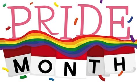 Premium Vector Calendars Under Rainbow Flag And Greeting Message For
