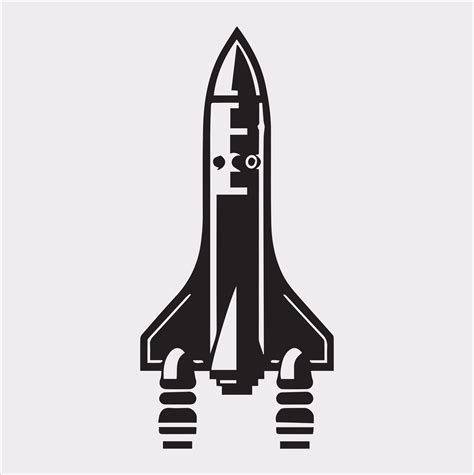 Rocket Silhouette On White Background 47818460 Vector Art At Vecteezy