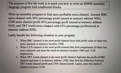 The Purpose Of This Lab Work Is To Teach You How To