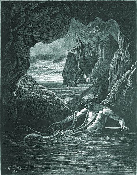 Abecedarian Web Log Toilers Of The Sea Gustave Dore Ocean Vintage