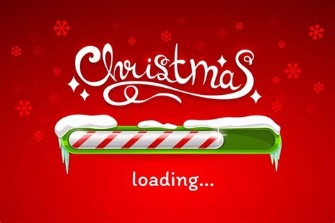 premium vector christmas loading progress bar of xmas candy cane
