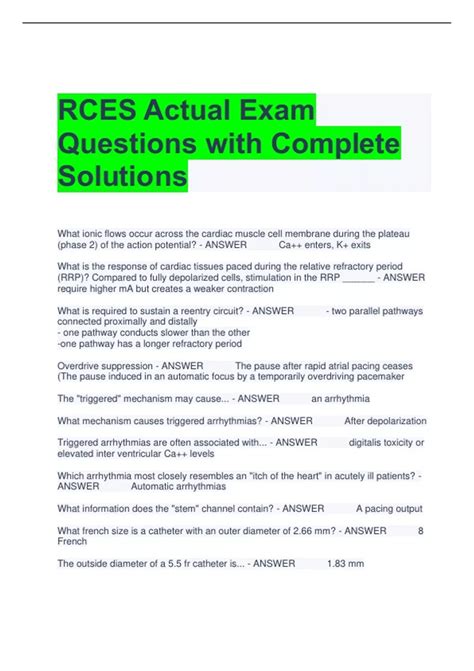 Rces Actual Exam Questions With Complete Solutions Rces Stuvia Us