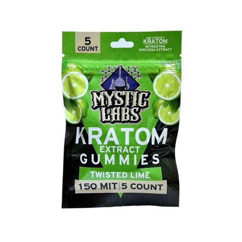 Mystic Labs Kratom Extract Gummies Yuzu Lemonade 5 Count