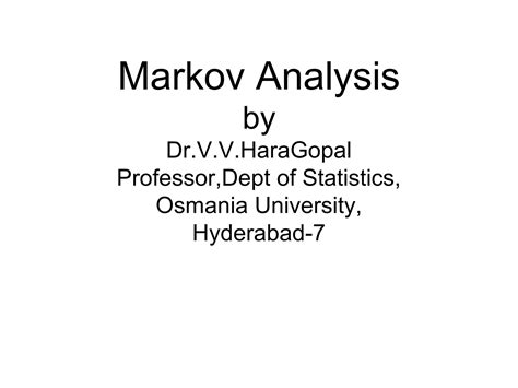 Markov Analysis Ppt