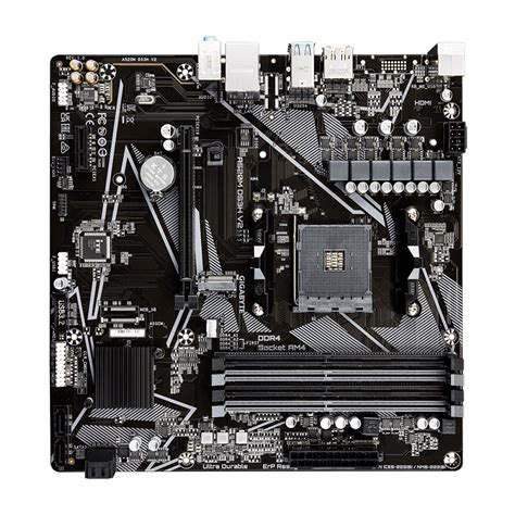 Placa Mãe Gigabyte A520m Ds3h V2 Chipset A520 Amd Am4 Matx Ddr4