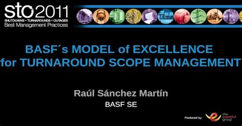 Ppt Basf´s Model Of Excellence For Turnaround Scope Management