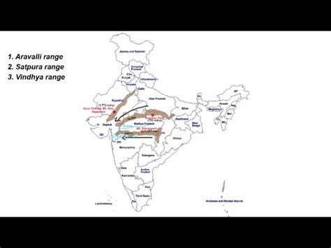 Vindhya Range Map Vindhya Mountains Structure And Geology With Vindhya Range Map Vindhya Mountains Structure And Geology With