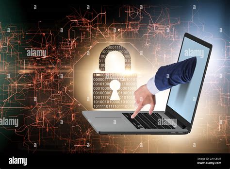 The Hacker Man Trying To Steal Personal Data Stock Photo Alamy