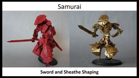 Origami Samurai Tutorial Shaping Sword Sheathe And Upper Torso Armor