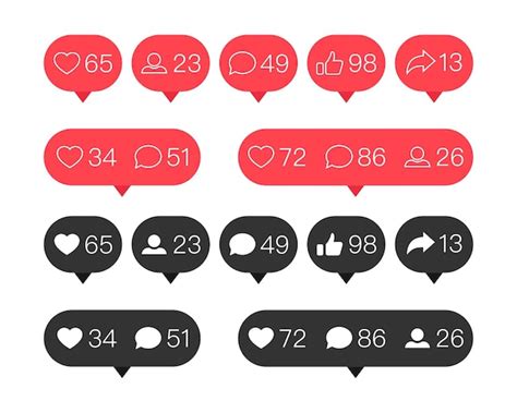 Premium Vector Social Media Interface Like Comment Follower Feedback
