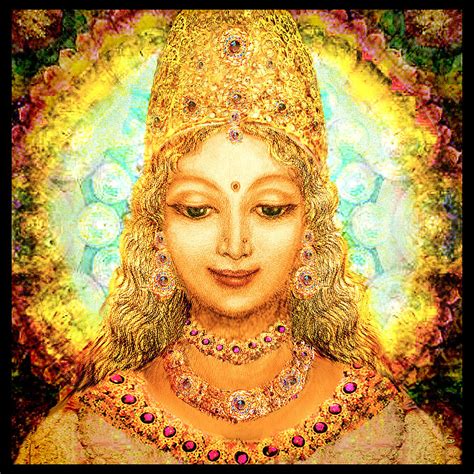 Angel Of Beauty Round Mixed Media By Ananda Vdovic Fine Art America