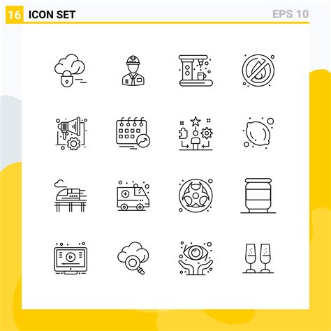 Modern Set Of Outlines Pictograph Of Digital Camping Labor No Maker Editable Vector Design
