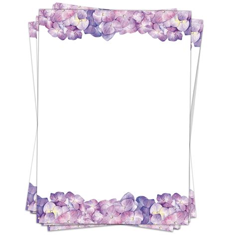 Briefpapier DIN A4 Motiv Hortensien Blumen Motivpapier Edles Design