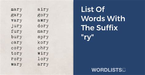 List Of Words With The Suffix Logy