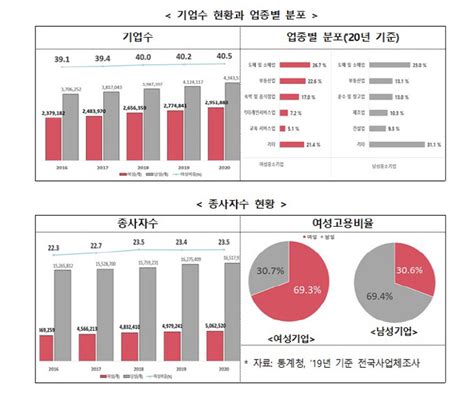 국내 여성기업 295만개 ‘역대 최대 전체기업 405 브릿지경제
