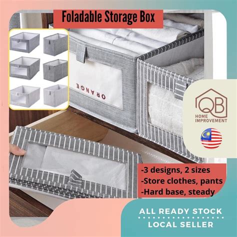Cloth Storage Box Linen Clothes Fabric Storage Wardrobe Organizer With