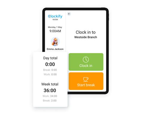 Kiosk Clockify Features