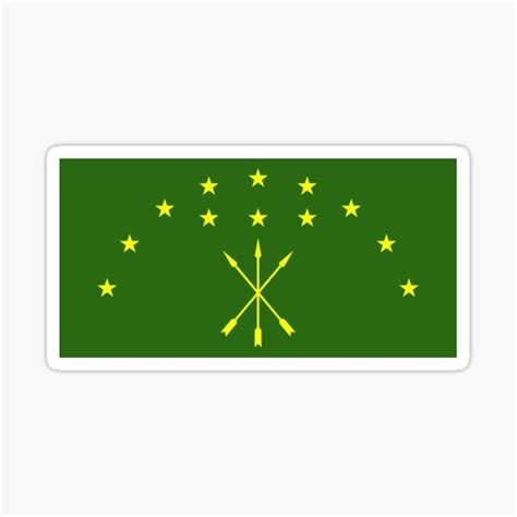Circassian Flag Sticker For Sale By Strugatsky Redbubble
