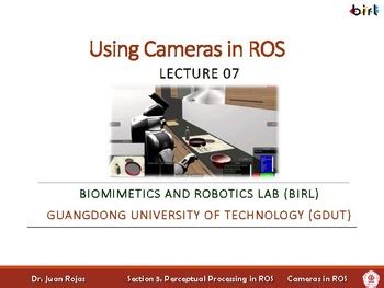 A Using Cameras In ROS By Robotics TPT