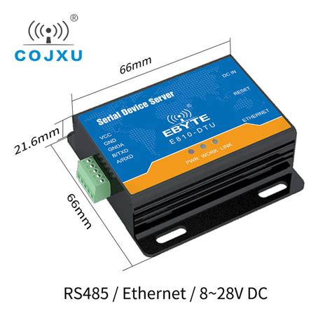 Módulo De Módem Transceptor Inalámbrico Ethernet Rj45 A Rs485 Tcp Udp