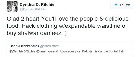 What Cynthia Dawn Ritchie Experienced View Pakistan From Her Eyes And Be