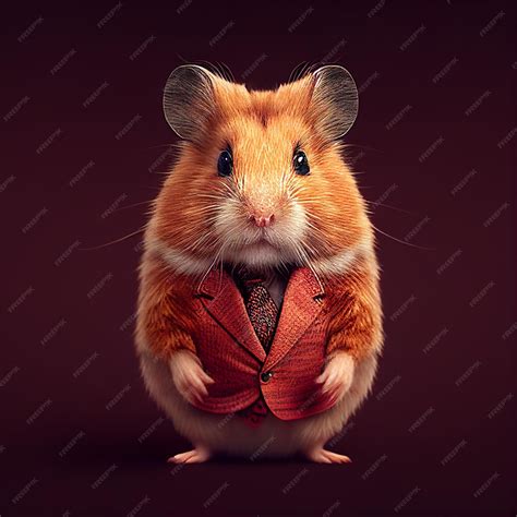 Premium Ai Image A Hamster Wearing A Suit And Tie With A Tie That