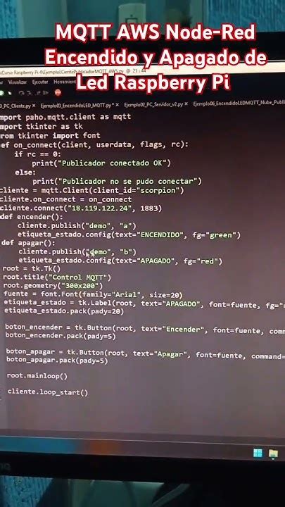 🔥 controla led con mqtt node red aws y raspberry pi 🌐💡