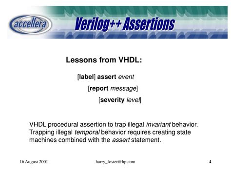 Ppt Verilog Assertion Language Extension Proposal Powerpoint