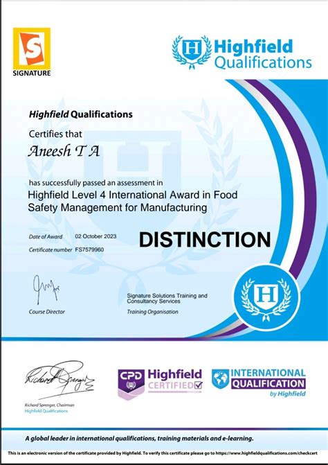Aneesh T A On Linkedin Highfield Certificationachievement