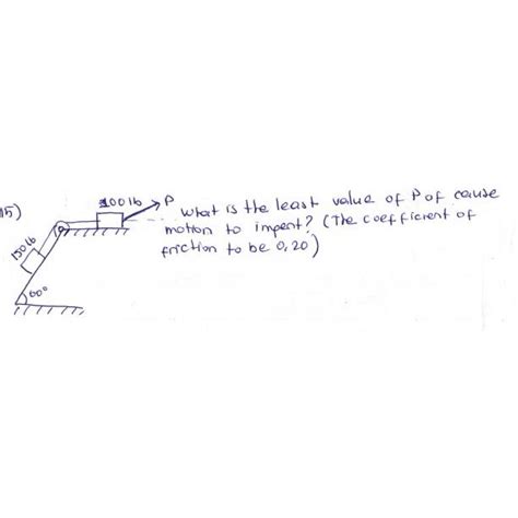 Solved What Is The Least Value Of P Of Cause Motion To Chegg