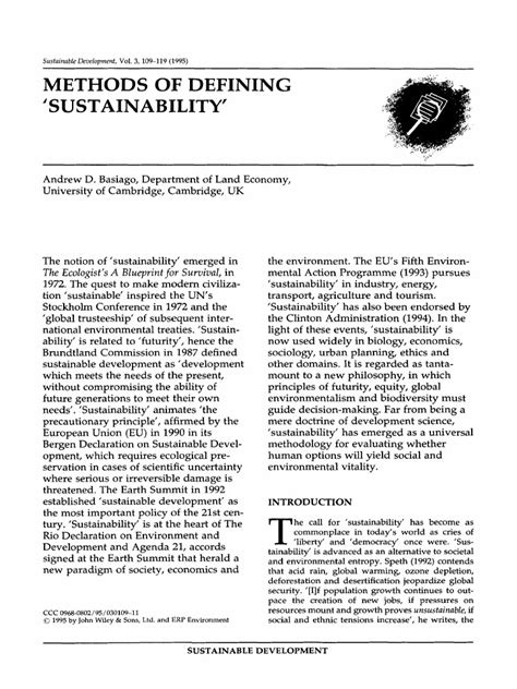 Methods Of Definining Sustainability Pdf